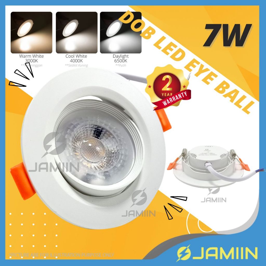 7W 36° Angle LED Eye Ball Downlight Retrofit Spotlight Thin Ceiling ...