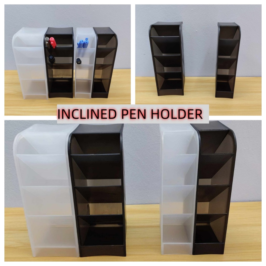 INCLINED PEN HOLDER BIG STANDARD PENCIL PEN COLOUR MARKER STATIONERY ...