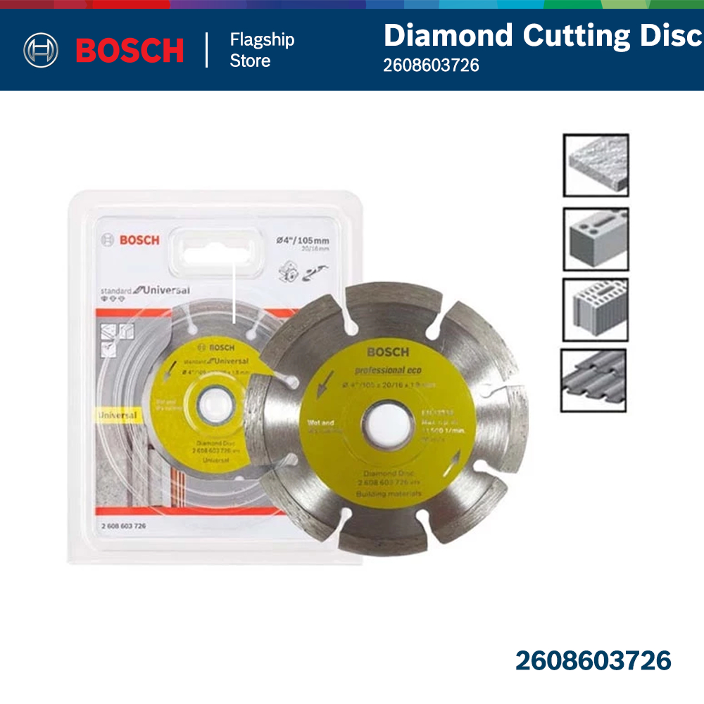 BOSCH Universal Diamond Cutting Disc (105 x 16/20mm) - 2608603726 ...