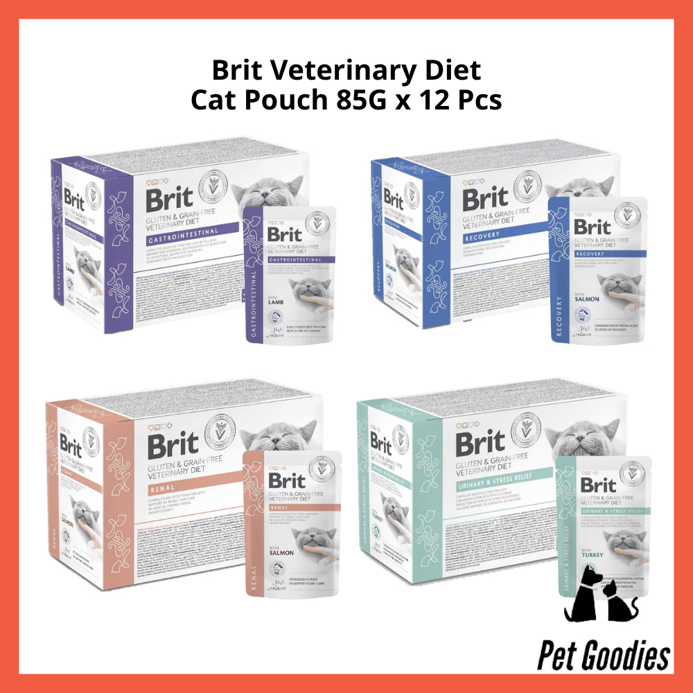 BRIT GRAIN FREE VETERINARY DIETS CAT POUCH 85g x 12 Pcs | Shopee Malaysia