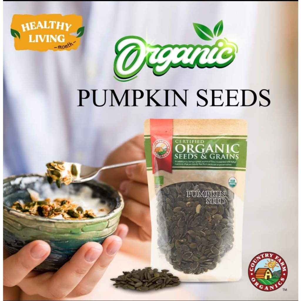 Country Farm Certified Organic Pumpkin Seeds (200g) | Shopee Malaysia