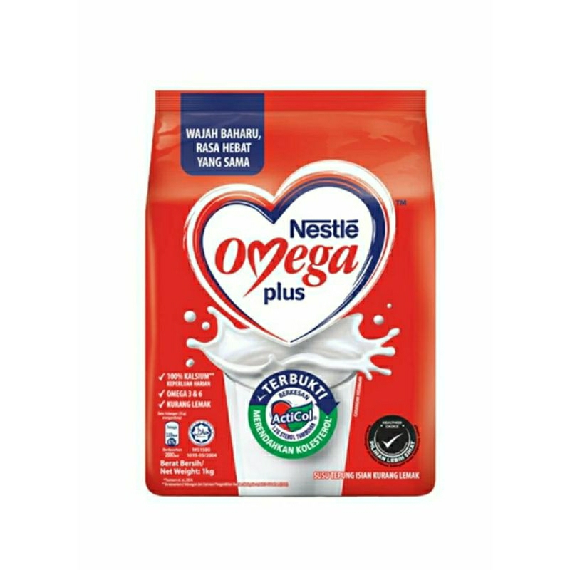 Nestle Omega Plus Milk Powder 1kg / 1kg FOC 100g | Shopee Malaysia