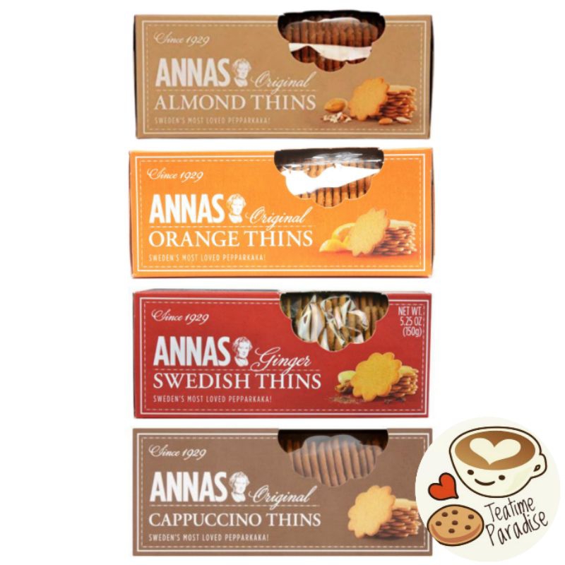 [New Stocks] Anna's Thins Swedish Cookies 150g (Assorted Flavours ...