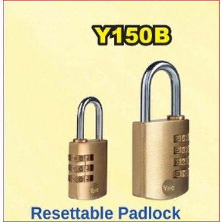🔥 Ready Stock 🔥Yale Y150B Brass Combination Padlock (22mm/40mm) TRAVEL ...