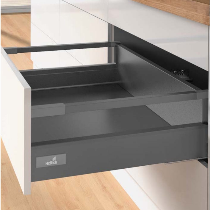 Hettich InnoTech Atira Anthracite double walled drawer System with 30kg ...