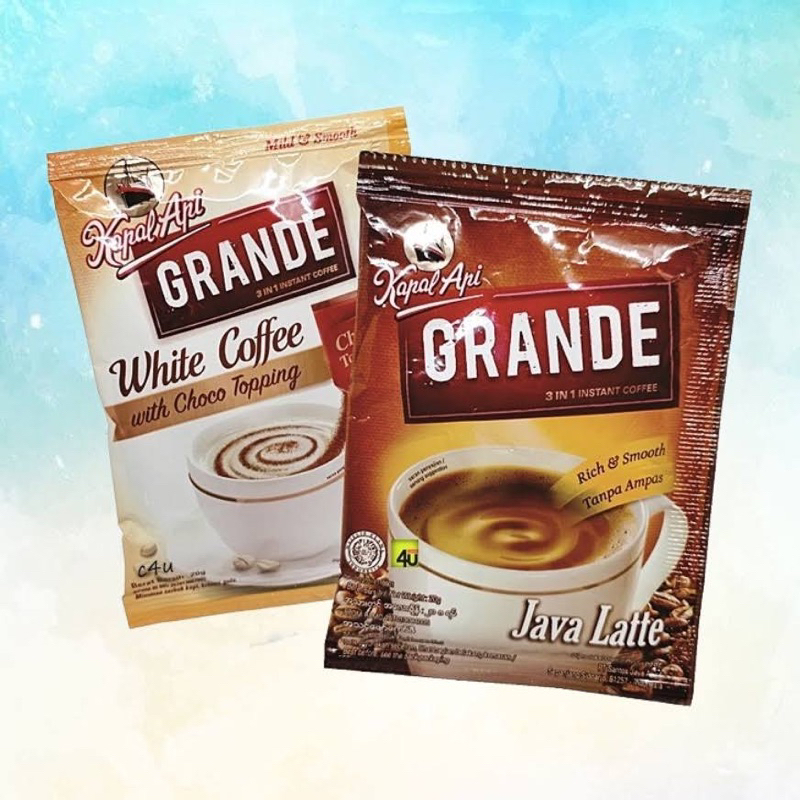 PRODUK INDONESIA HALAL KAPAL API GRANDE JAVA LATTE / WHITE COFFEE WITH ...