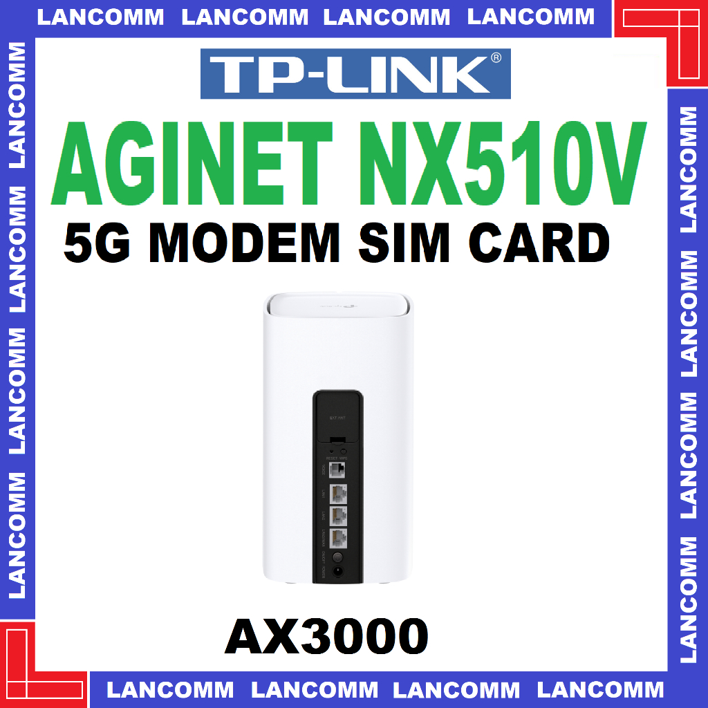 TP-LINK AGINET NX510V 5G Modem with VOIP Telephony Router WiFi 6 Dual ...