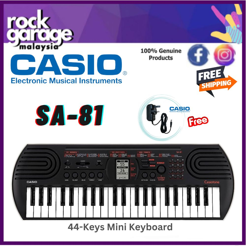 Casio SA-81 Casiotone 44 Keys Mini Keyboard With Adapter ( SA 81 / SA81 ...