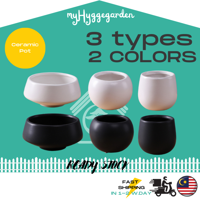 [MINI] Minimalist Design Ceramic Succulent Cactus Plant Flower Pot Home ...