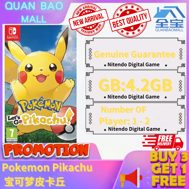 Pokemon: Lets Go Pikachu 宝可梦皮卡丘 Pokémon: Let’s Go, Pikachu! (Nintendo ...