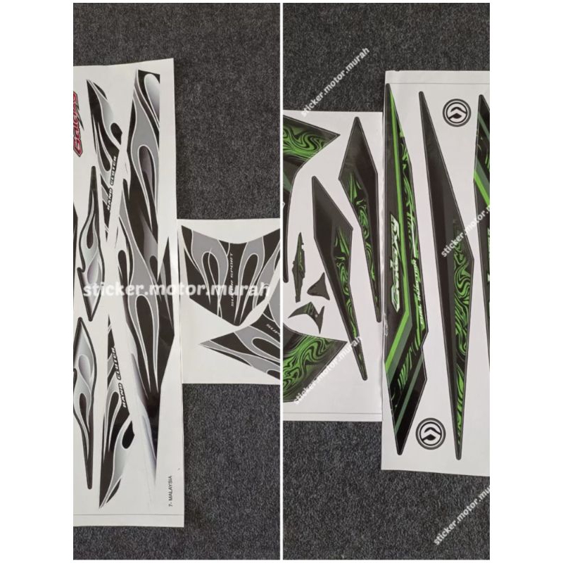 STRIPE SYM SPORT BONUS API / FIRE / HIJAU LUMUT / NINJA STICKER ...
