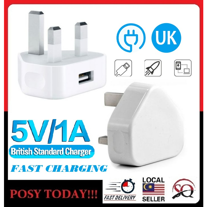 ♕LOCAL STOCK♕ Power Plug UK Fast Mobile Phone Charging Adapter USB Fast ...