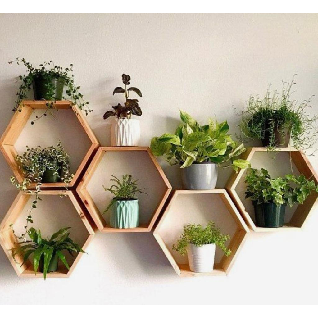 HEXAGON, WALL DISPLAY, FURNISHING | Shopee Malaysia