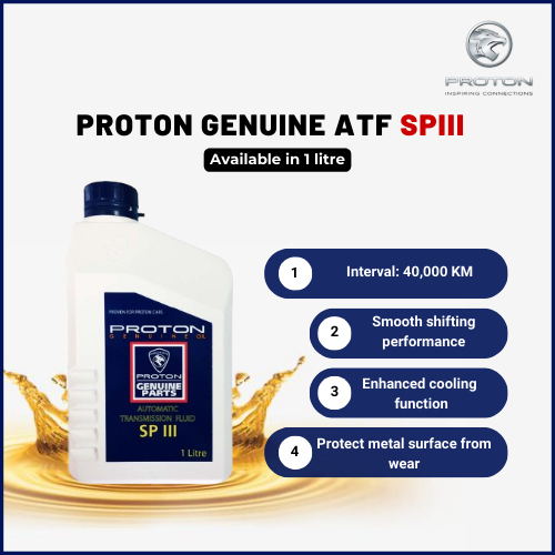 Proton Genuine Automatic Transmission Fluid SPIII (1L) Minyak Gearbox ...