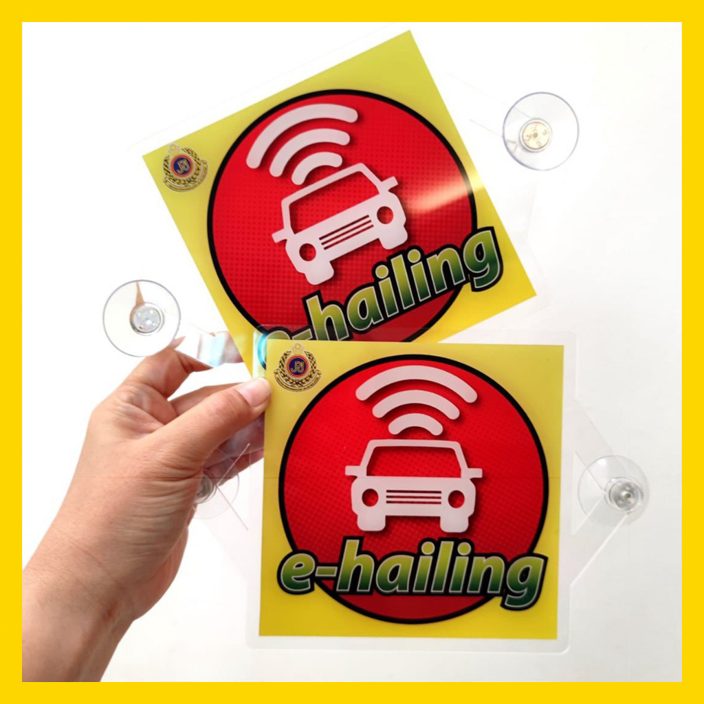 Removable E-Hailing Sign With Window Suction Cup Sticker Removable ...