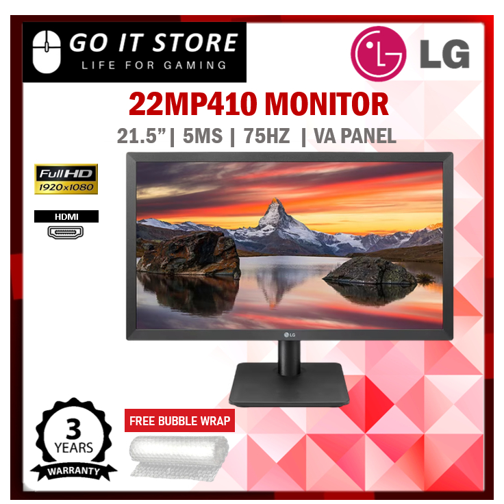 LG Monitor 21.5” 22MP410 Full HD 75Hz 5ms VA AMD Freesync Monitor ...