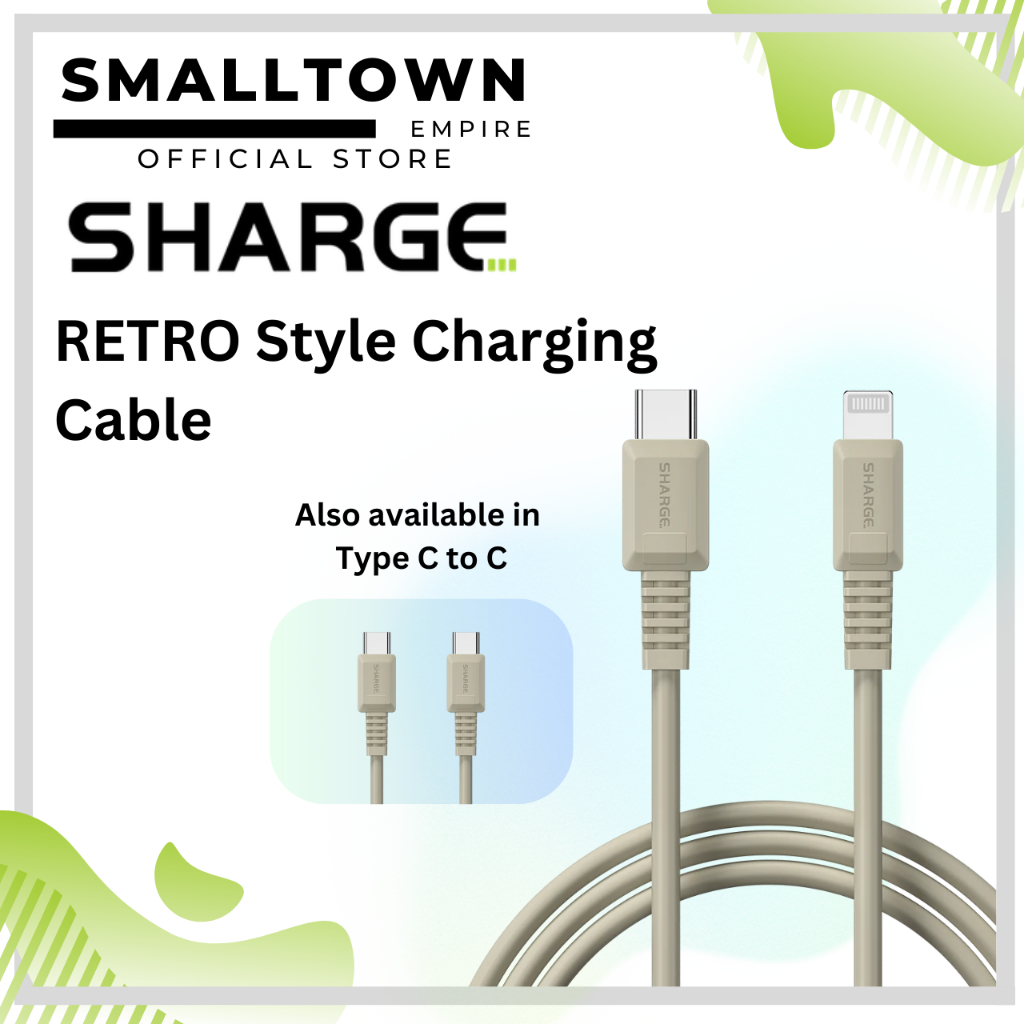 SHARGE RETRO Type C to C 100W / TYPE C to L Cable | Shopee Malaysia