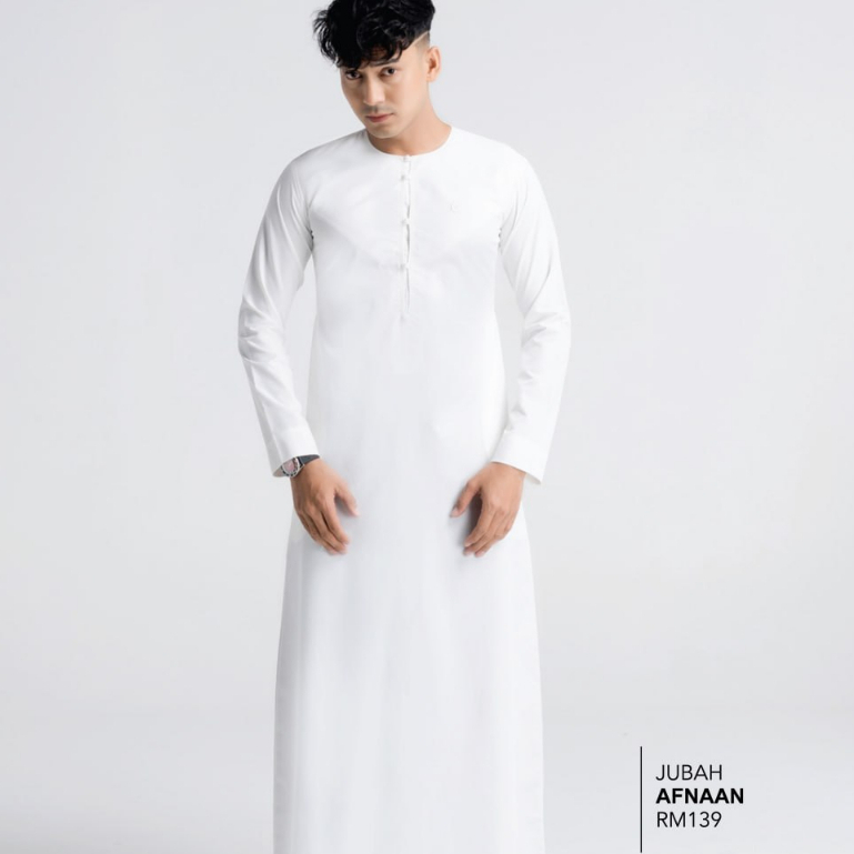 JUBAH AFNAAN ELRAH ( WHITE ) | Shopee Malaysia