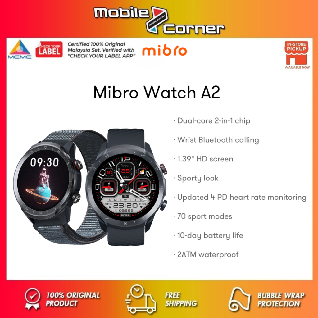 Xiaomi Mibro Watch A2 | 1.39" HD screen, Wrist Bluetooth calling ...