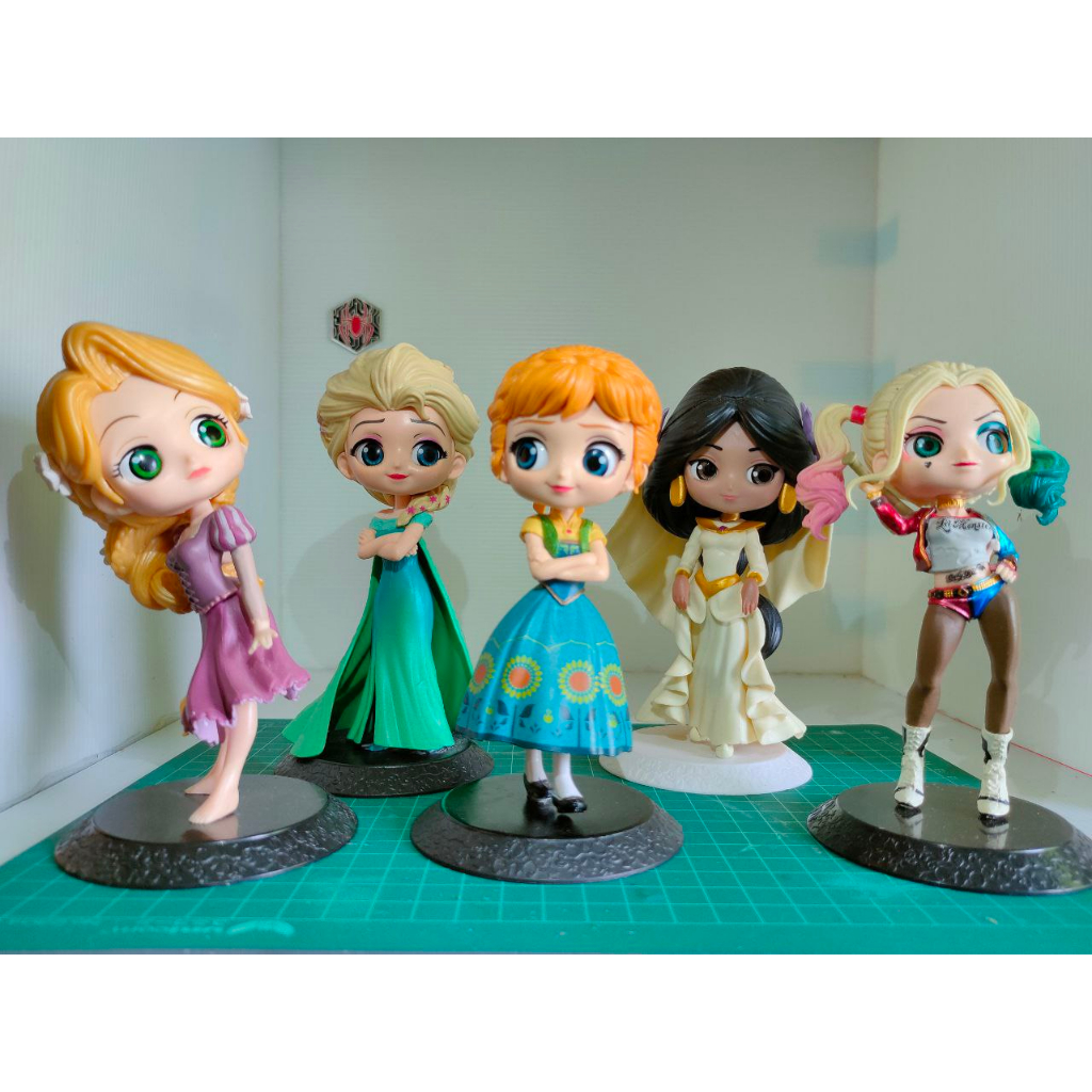 QPOSKET DISNEY (HARLEY QUINN, ELSA, ANNA, RAPUNZEL, JASMIN) | Shopee ...