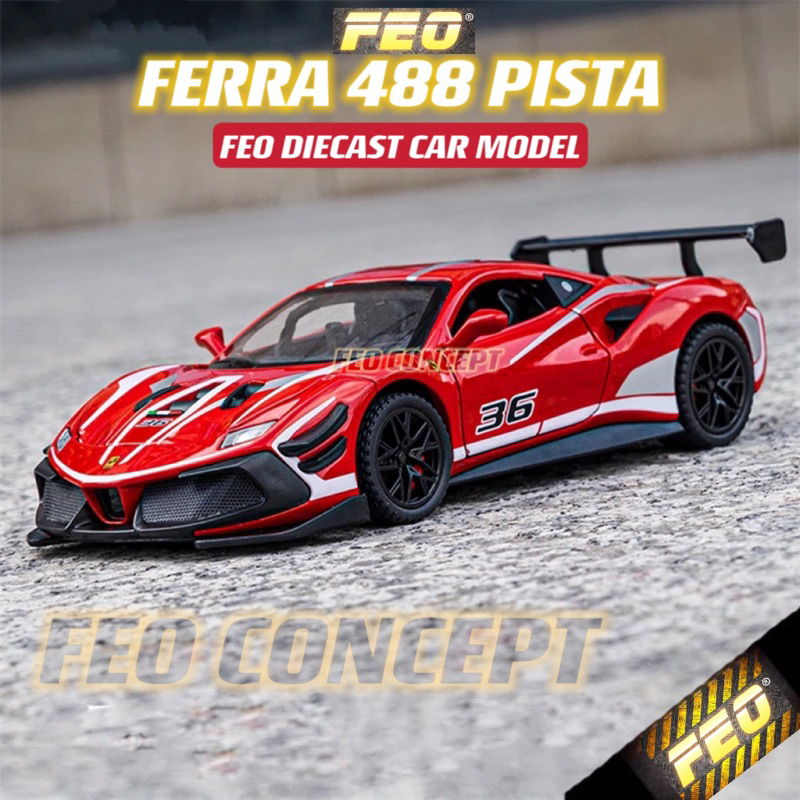 FEO 1/32 Ferra 488 Pista Diecast Car Model Alloy Car Diecast Model Toy ...