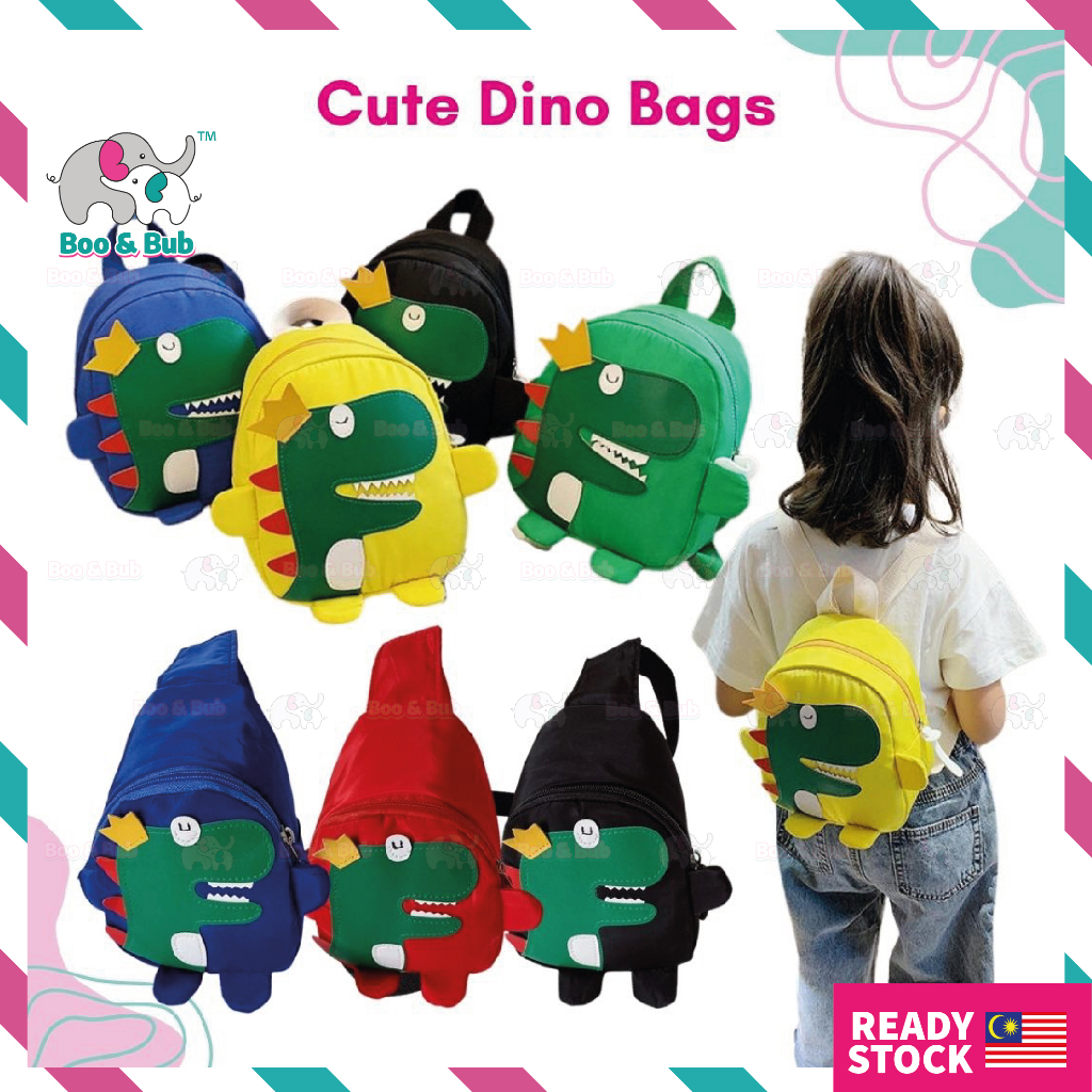 Dinosaur Kid Nylon Backpack Sling Bag | Cute Dino Bag For Kid ...