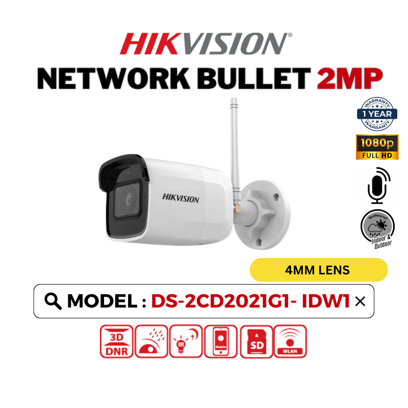 HIK VISION CCTV WiFi Network Wireless Outdoor Bullet Camera Full HD ...