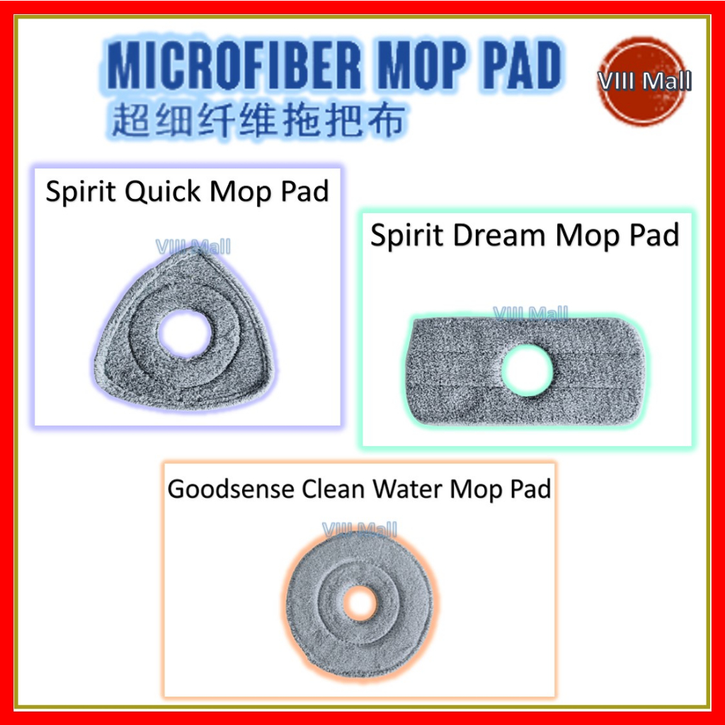 Microfiber Mop Pad 微纤维拖把布 SPIRIT Dream,Quick Mop Pad & GOODSENSE Clean Water Mop Pad | Shopee ...