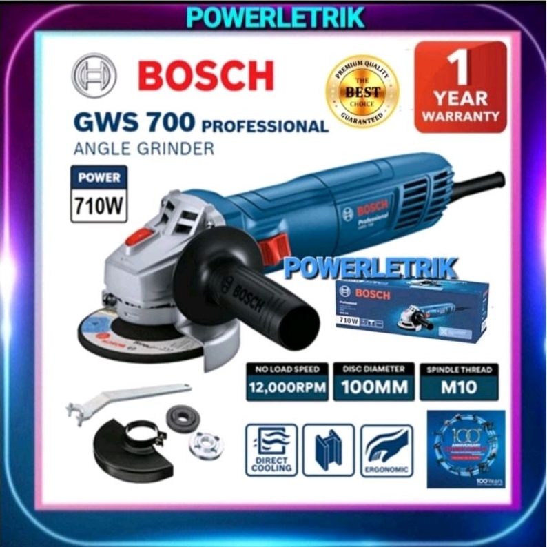 🔥READY STOCK🔥 ORIGINAL BOSCH GWS 700 PROFESSIONAL ANGLE GRINDER 4 ...