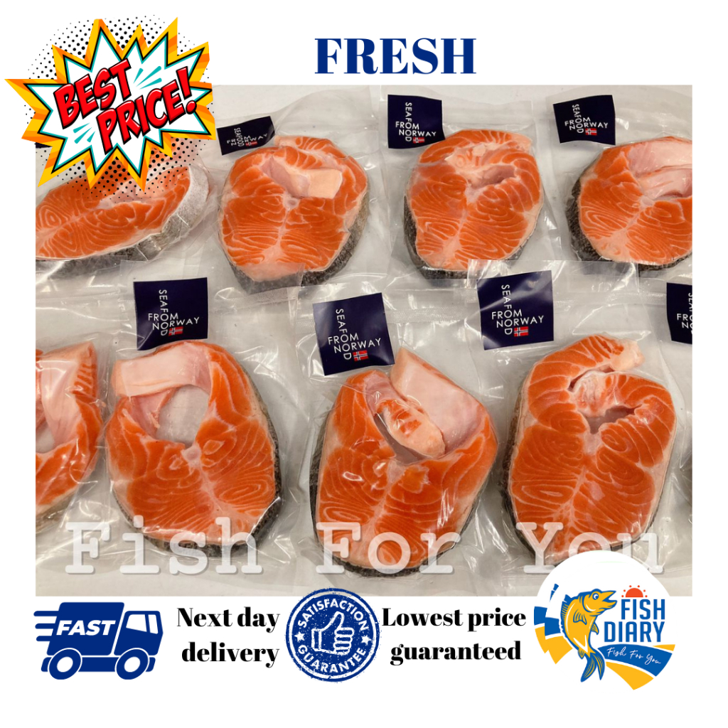 【Penang only】🔥BEST DEAL🔥 FRESH Norway Salmon Trout Block 挪威三文鱼 500-600g ...