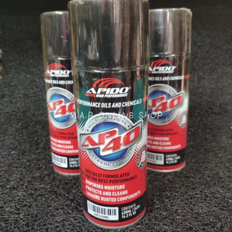 APIDO Ap40 W40 lubricant spray karat 420ml motor spray multi use 100% ...
