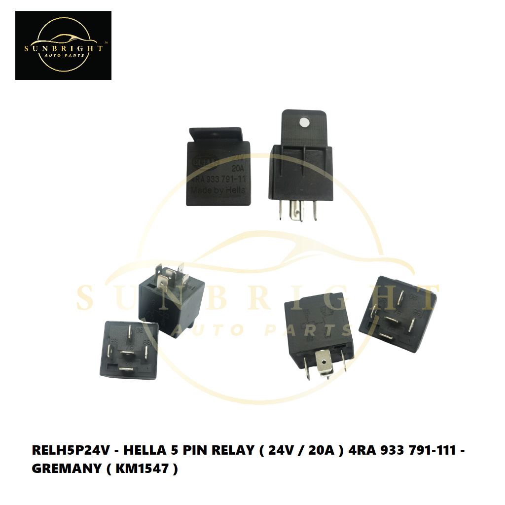 HELLA 5 PIN RELAY ( 24V / 20A ) 4RA 933 791-111 - GREMANY ( KM1547 ...