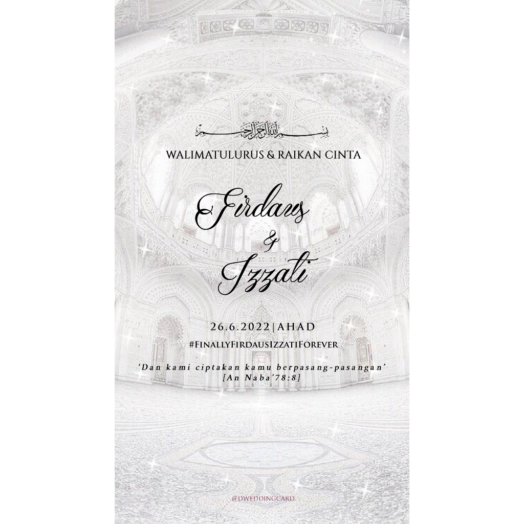 Kad Kahwin Digital/Digital Wedding Invitation/Kad Kahwin Murah/Alive ...