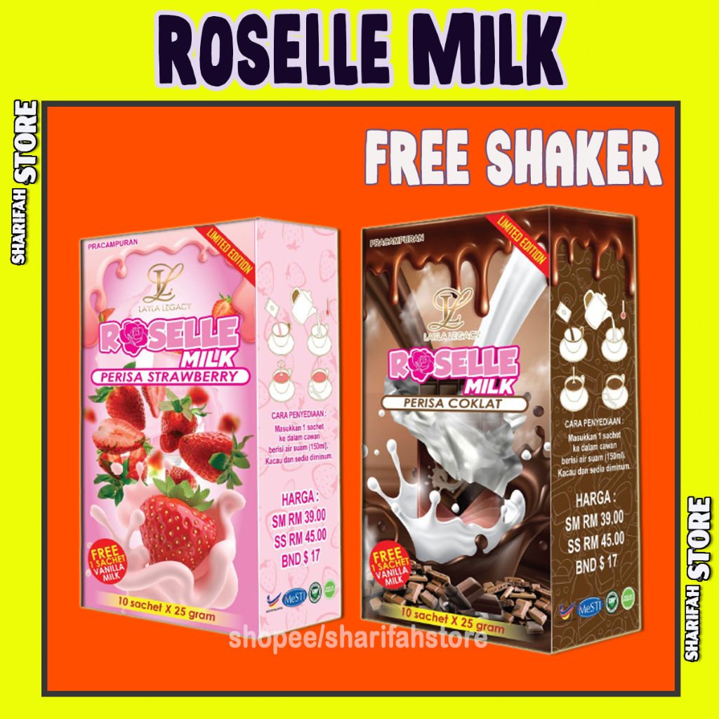 Rosellemilk Original Hq Roselle Milk Chocolate Strawberry | Shopee Malaysia