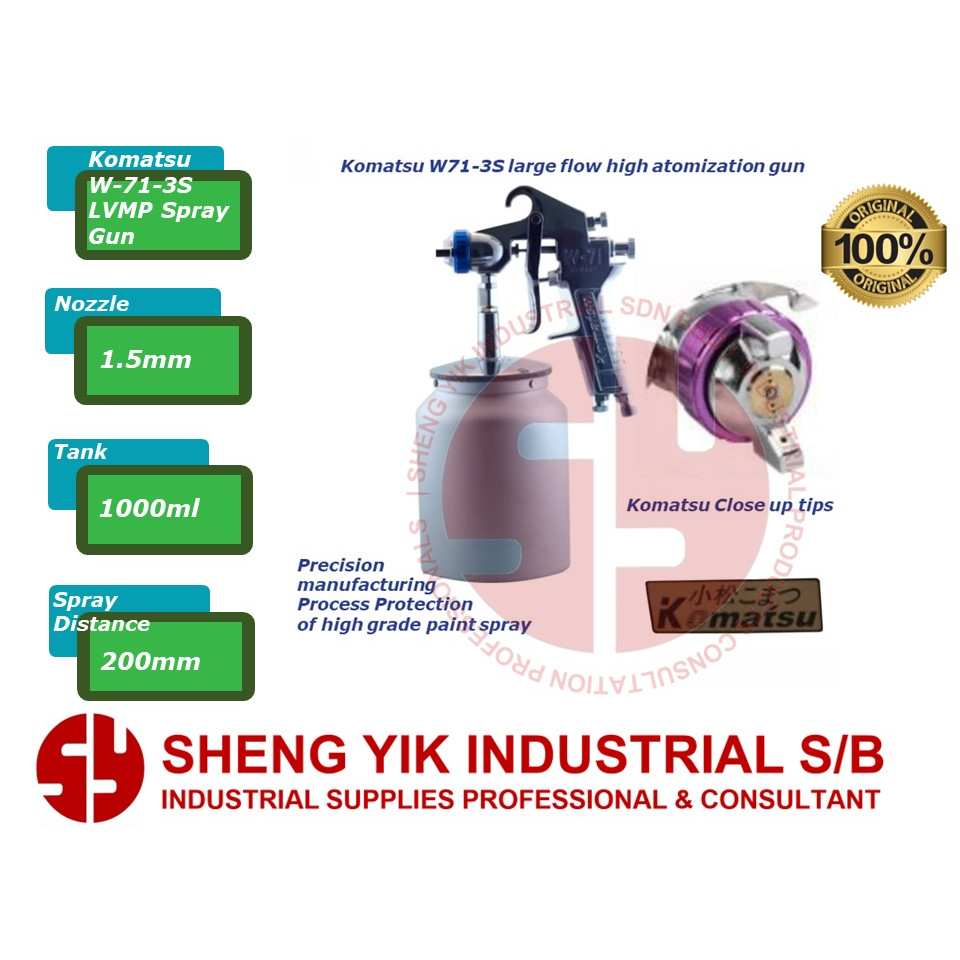 SYI Komatsu W-71 W-71-3S 1.5mm , W-77 W-77-2S 2mm Lvmp Spray Gun | Shopee Malaysia