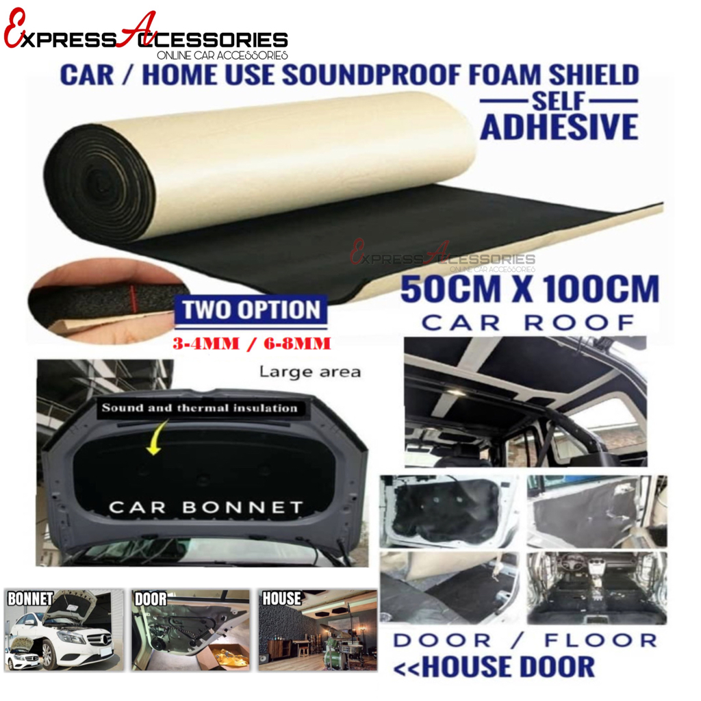 Car Sound Proof Sponge Audio Insulation Heat Shield Foam Car Door ...