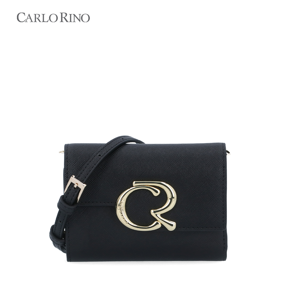 Carlo Rino Black Curva Crossbody Short Wallet | Shopee Malaysia