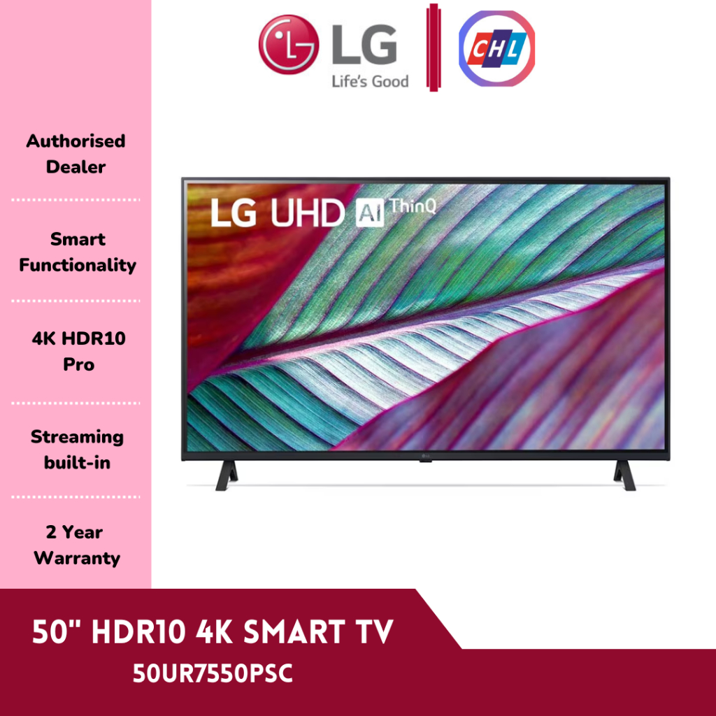 LG [AUTHORISED DEALER+NEW MODEL] 50" UR75 HDR10 4K SMART TV 50UR7550PSC ...