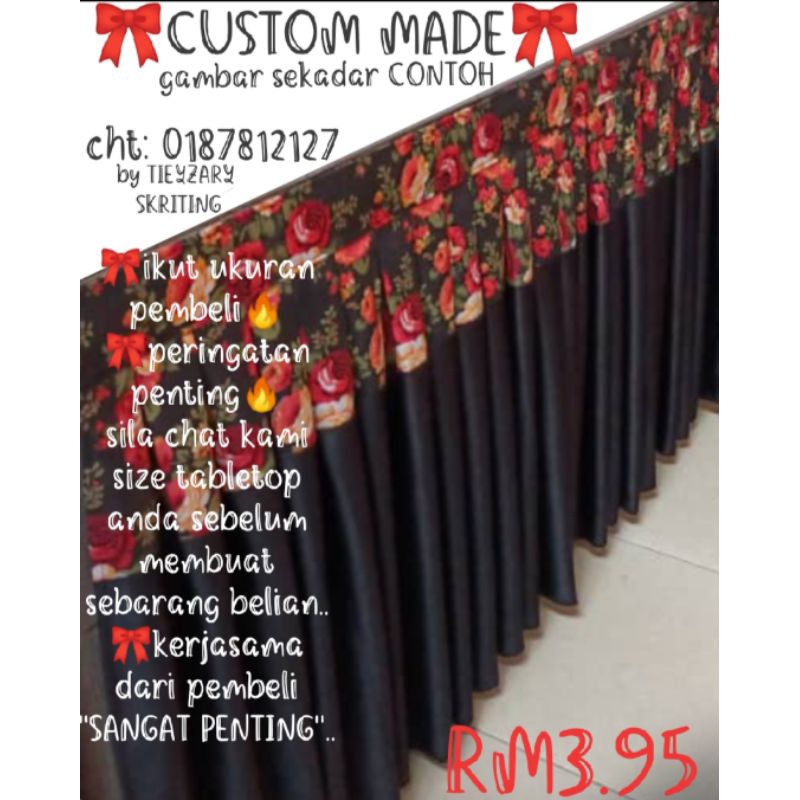 LANGSIR TABLETOP/SINKI/MEJA GURU/ #PERCUMA GAM DAN PELEKAT ( preorder ...