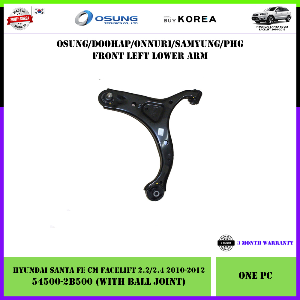 Hyundai Santa FE CM Facelift 2010-2012 Front Suspension Lower Arm With ...