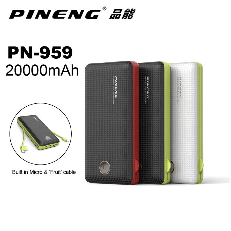 Pineng PN-959 20000Mah Built-in 2 Cable (Original) | Shopee Malaysia
