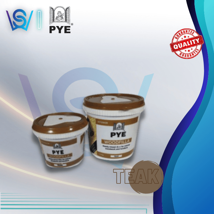 PYE WOOD FILLA / WOOD FILLER KAYU (TEAK) (500g/1.5kg) Putty Kayu Papan ...
