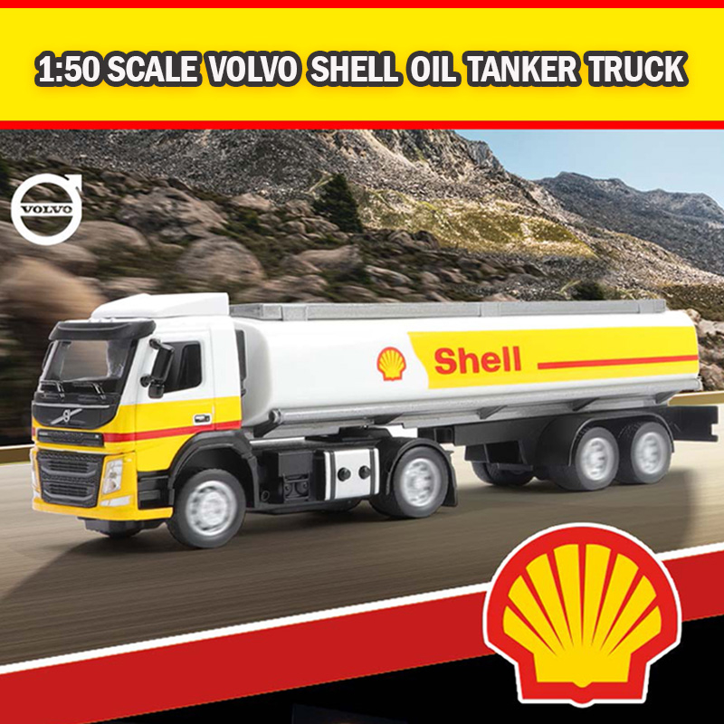 1:50 Scale Volvo Shell Oil Tanker Truck Diecast Model Car Shell Series ...