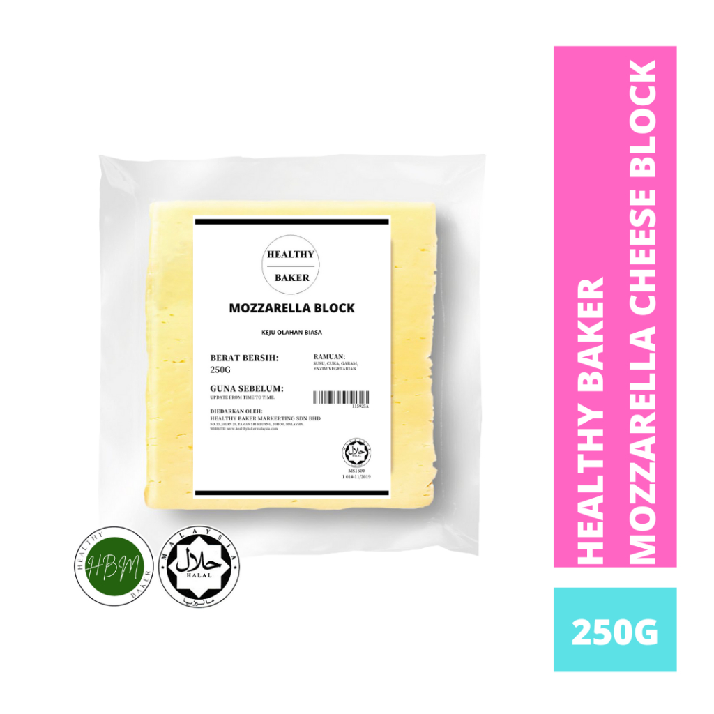 MOZZARELLA BLOCK CHEESE / Blok Keju Mozarela / cheese tarik / Repack ...