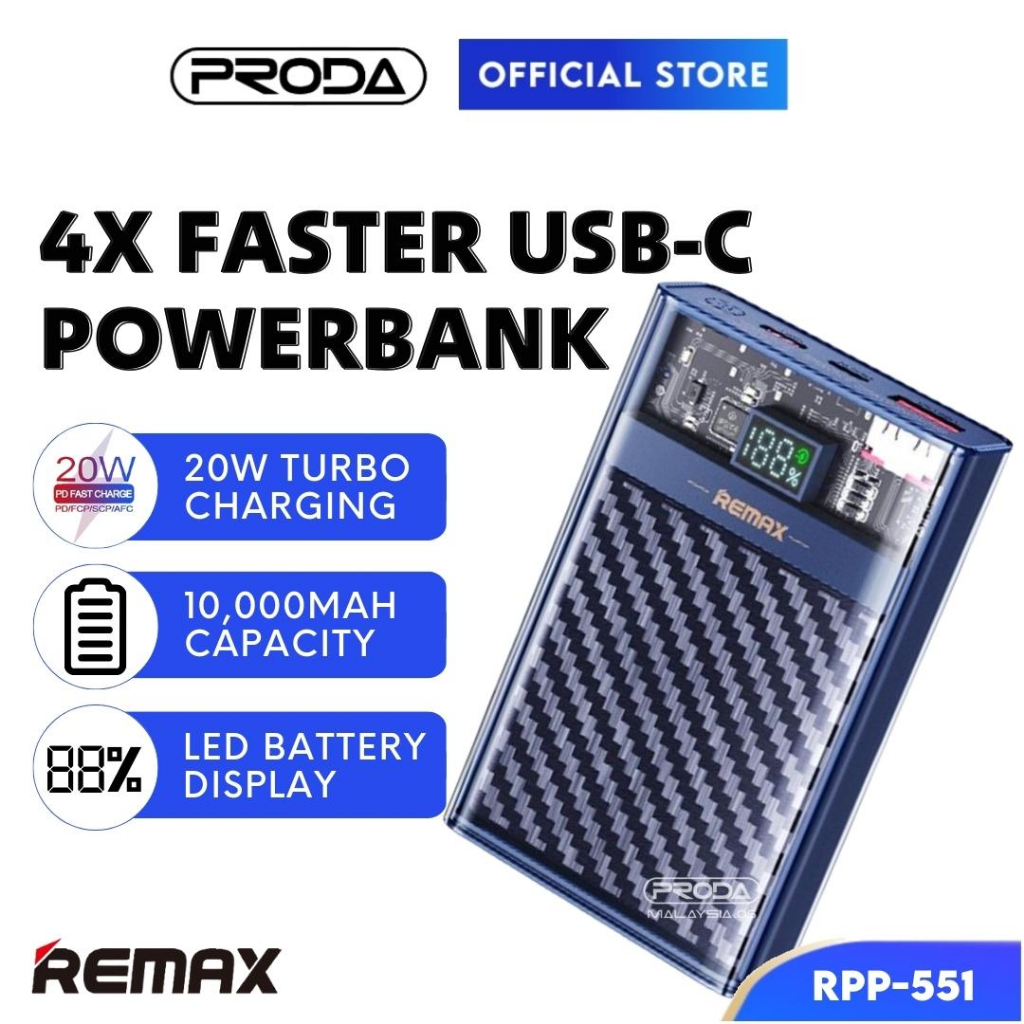 REMAX Cyberpunk Portable 22.5W Super Fast Charging 3A Powerbank ...