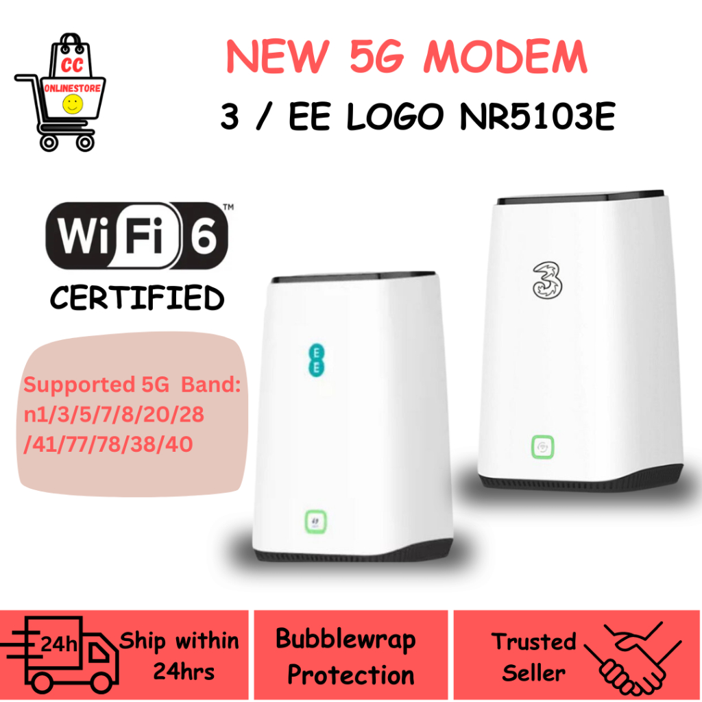 NEW 5G MODEM EE / 3 LOGO ZYXEL NR5103E DUAL BAND WIFI | SIMCARD MODEM ...