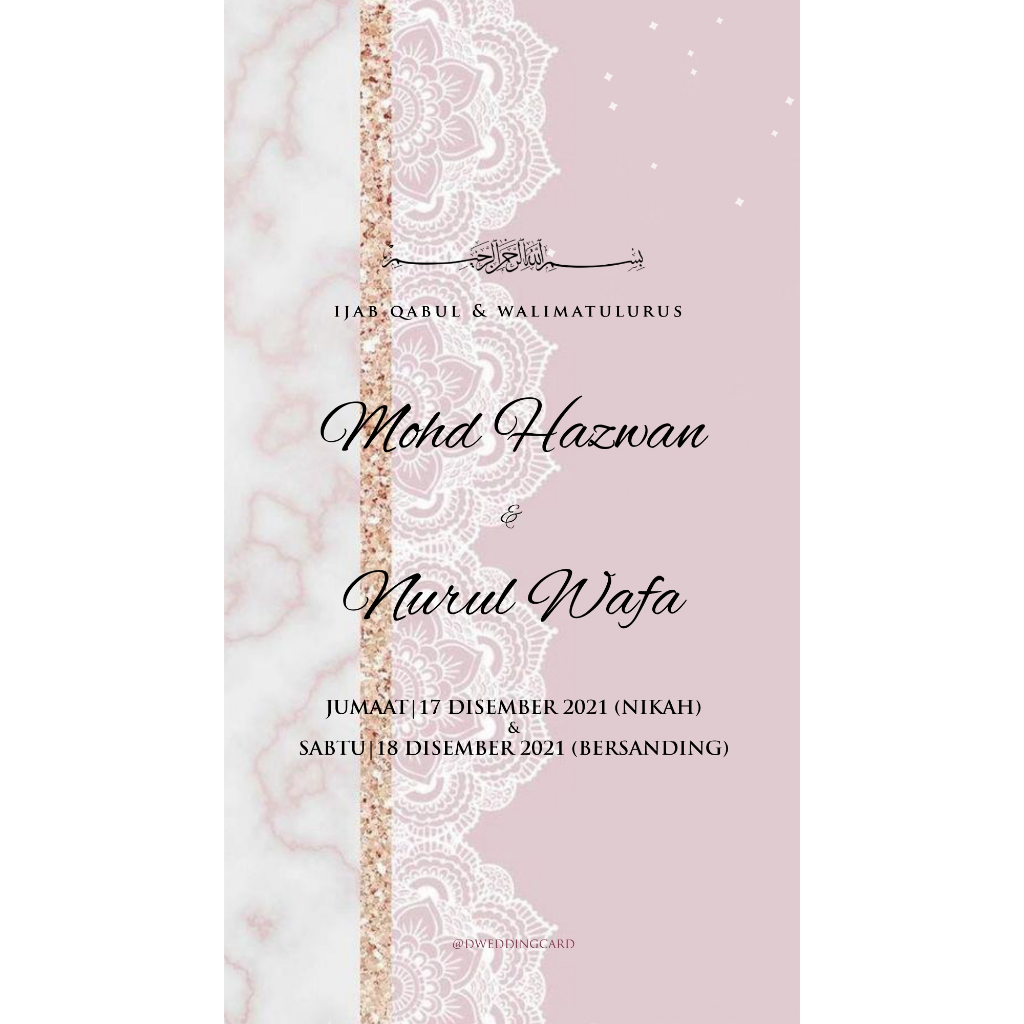 Kad Kahwin Digital/Digital Wedding Invitation/Kad Kahwin Murah/Alive ...