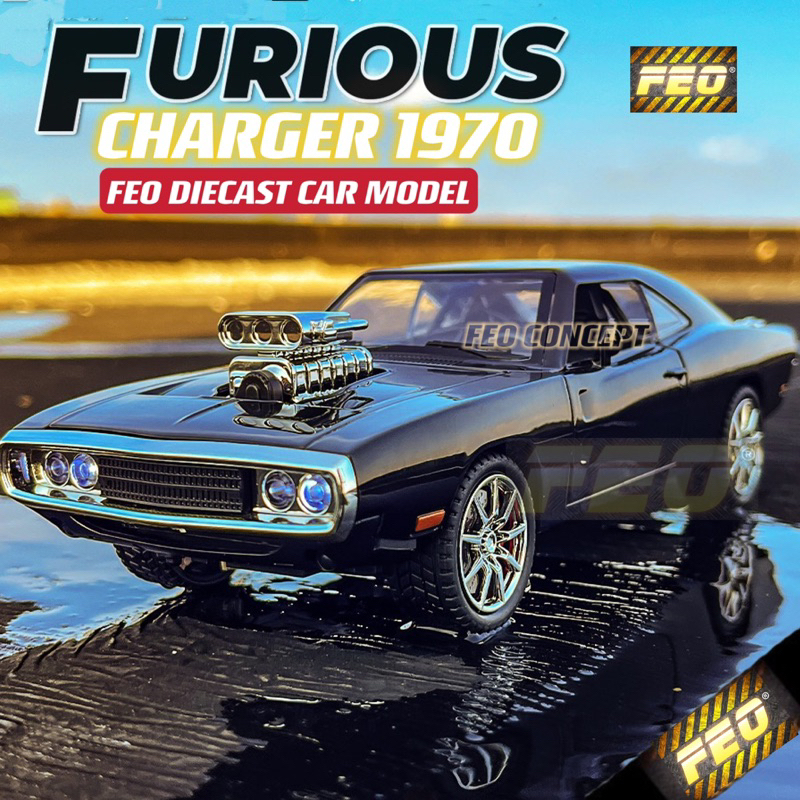 FEO 1/24 Dodge Charger 1970 Diecast Car Model Alloy Car Diecast Model ...