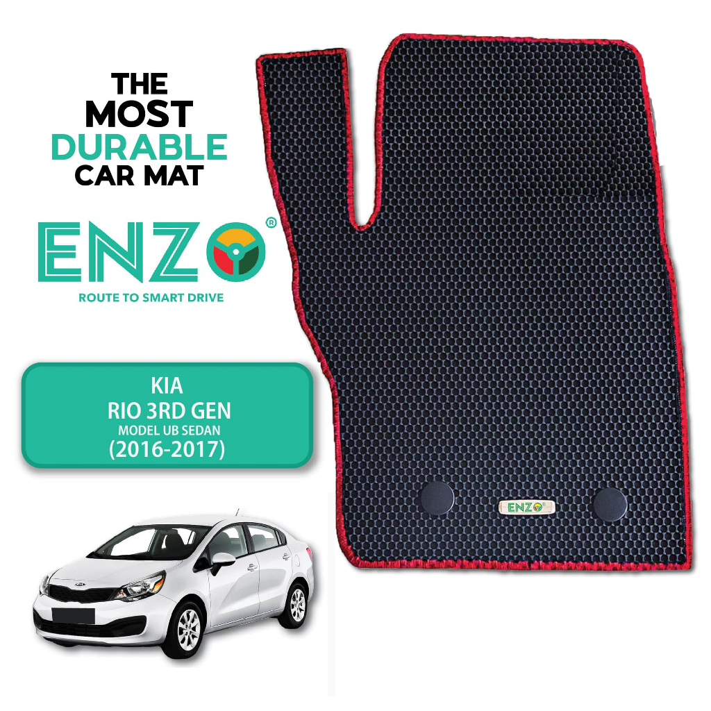 ENZO Most Durable Car Mat Kia Rio 3rd Gen Model UB Sedan (2016-2017 ...