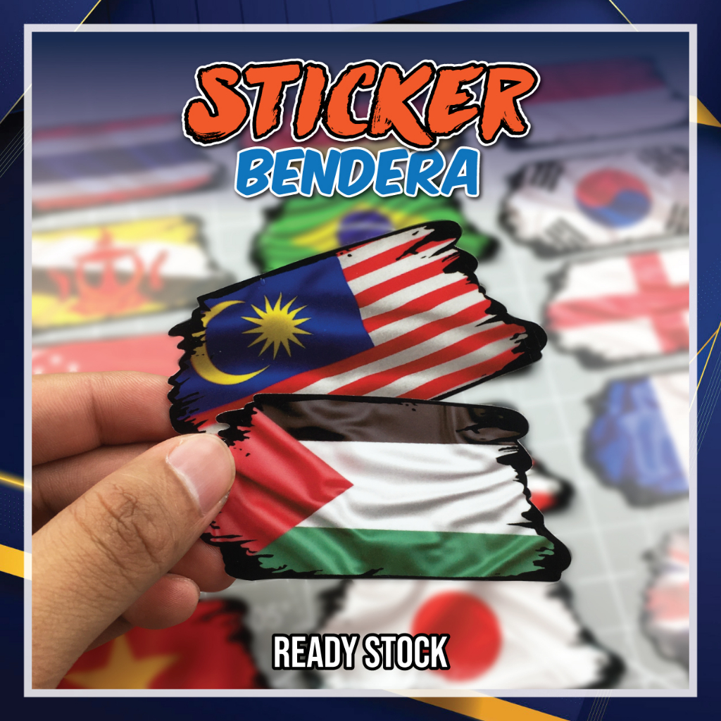 STICKER BENDERA NEGARA PVC KALIS AIR | Sticker Motor & Kereta | Shopee ...